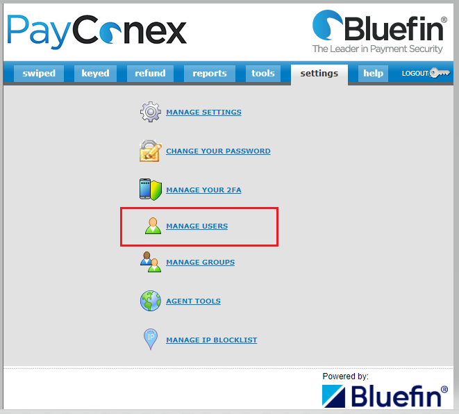 Create and Manage Users in PayConex