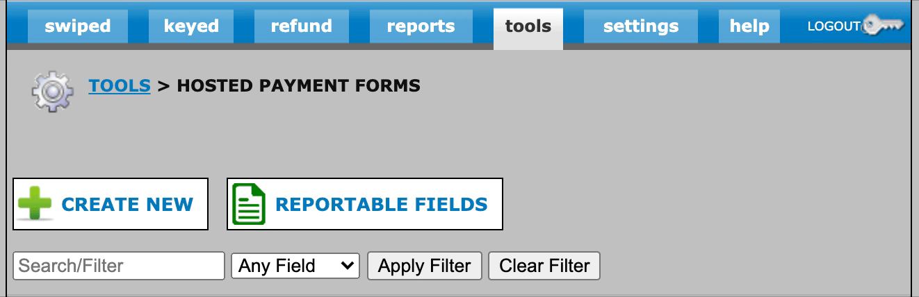 Create Reportable Fields for PayConex Hosted Payment Forms