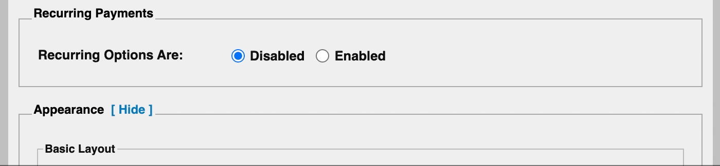 Enable Recurring Transactions on a PayConex Hosted Payment Form