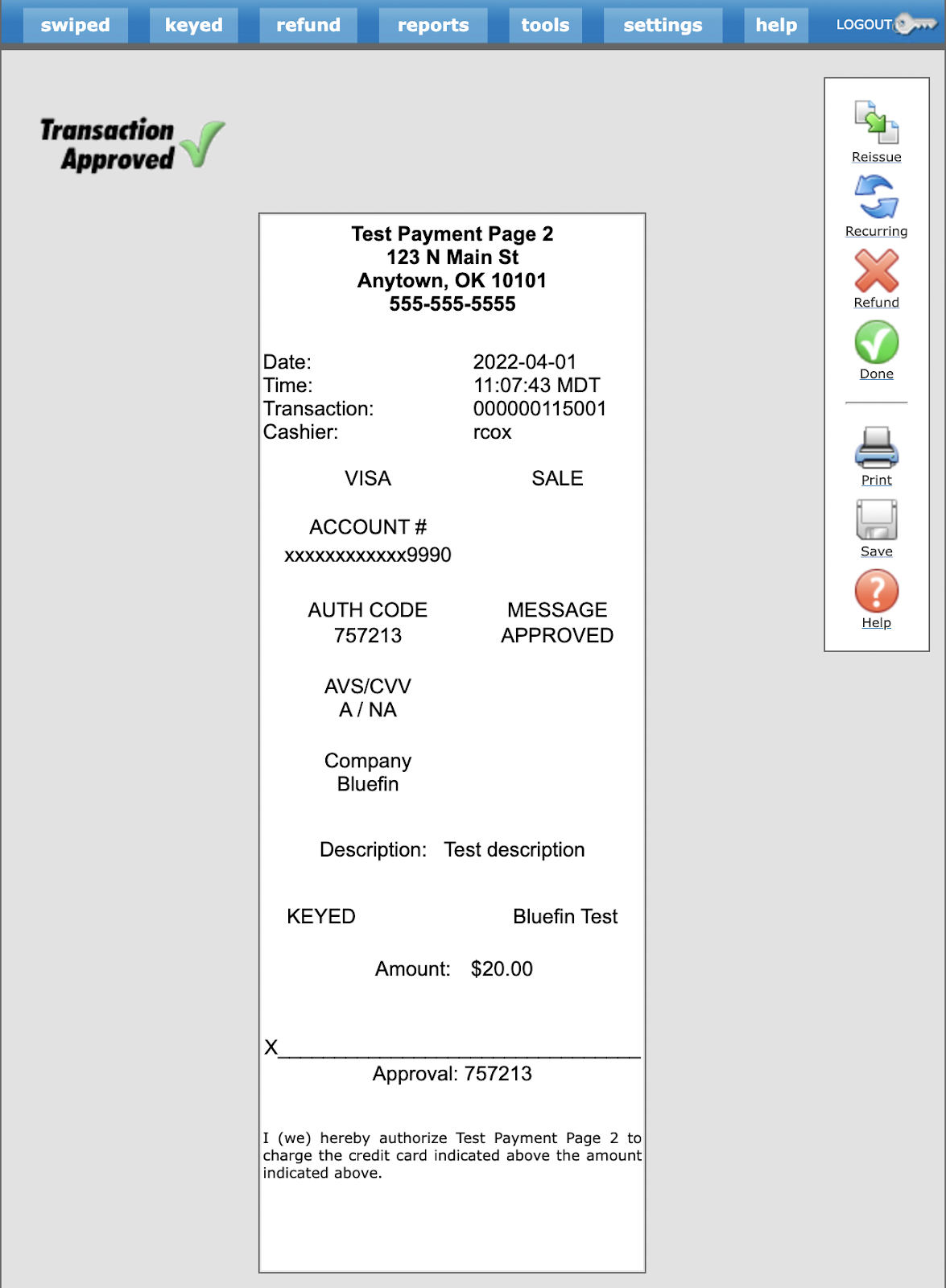 Process a Keyed Transaction Using the PayConex Virtual Terminal