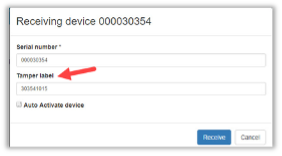 Device Tamper Label Field in P2PE Manager