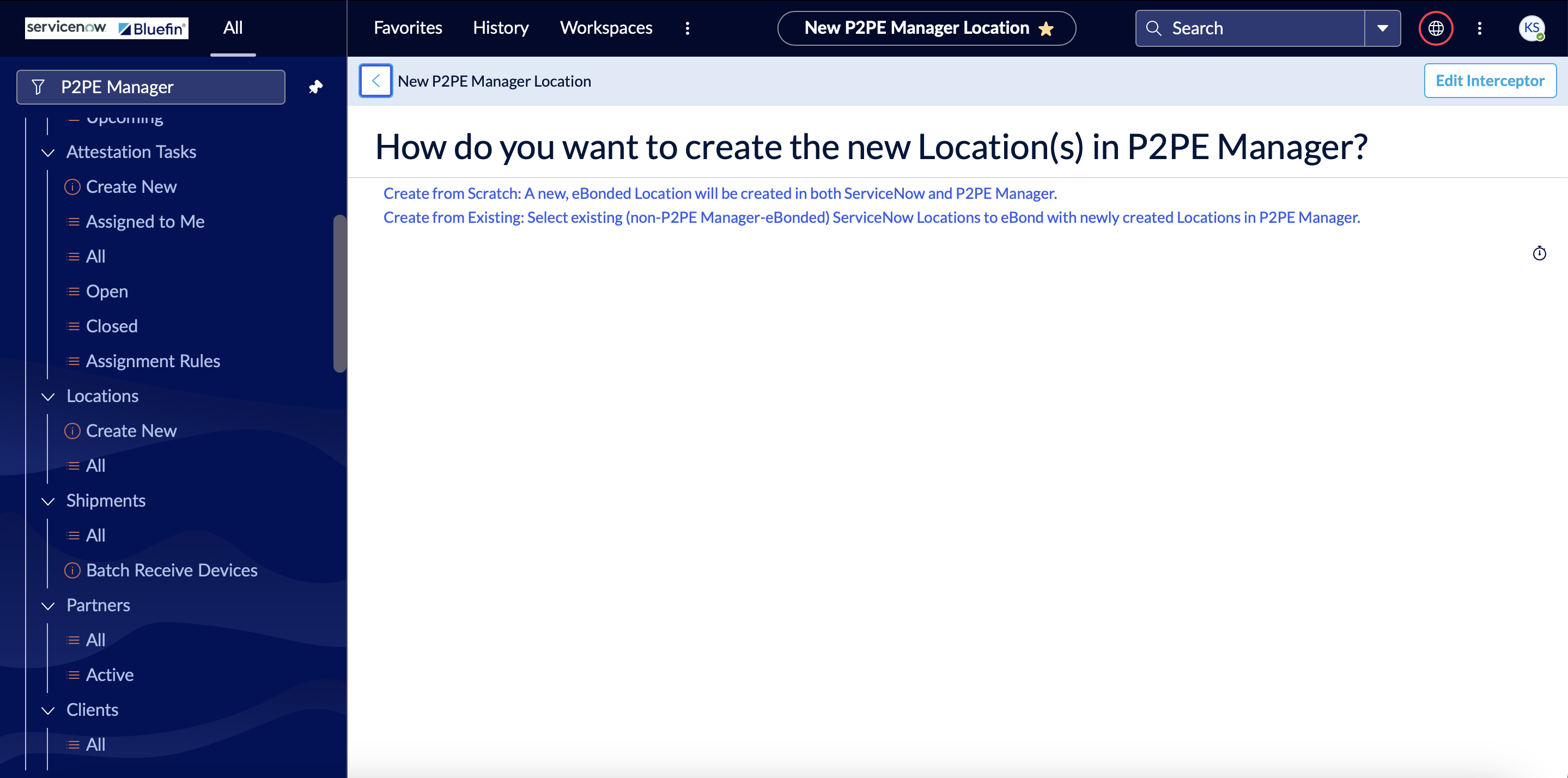 Create New eBonded Locations in ServiceNow
