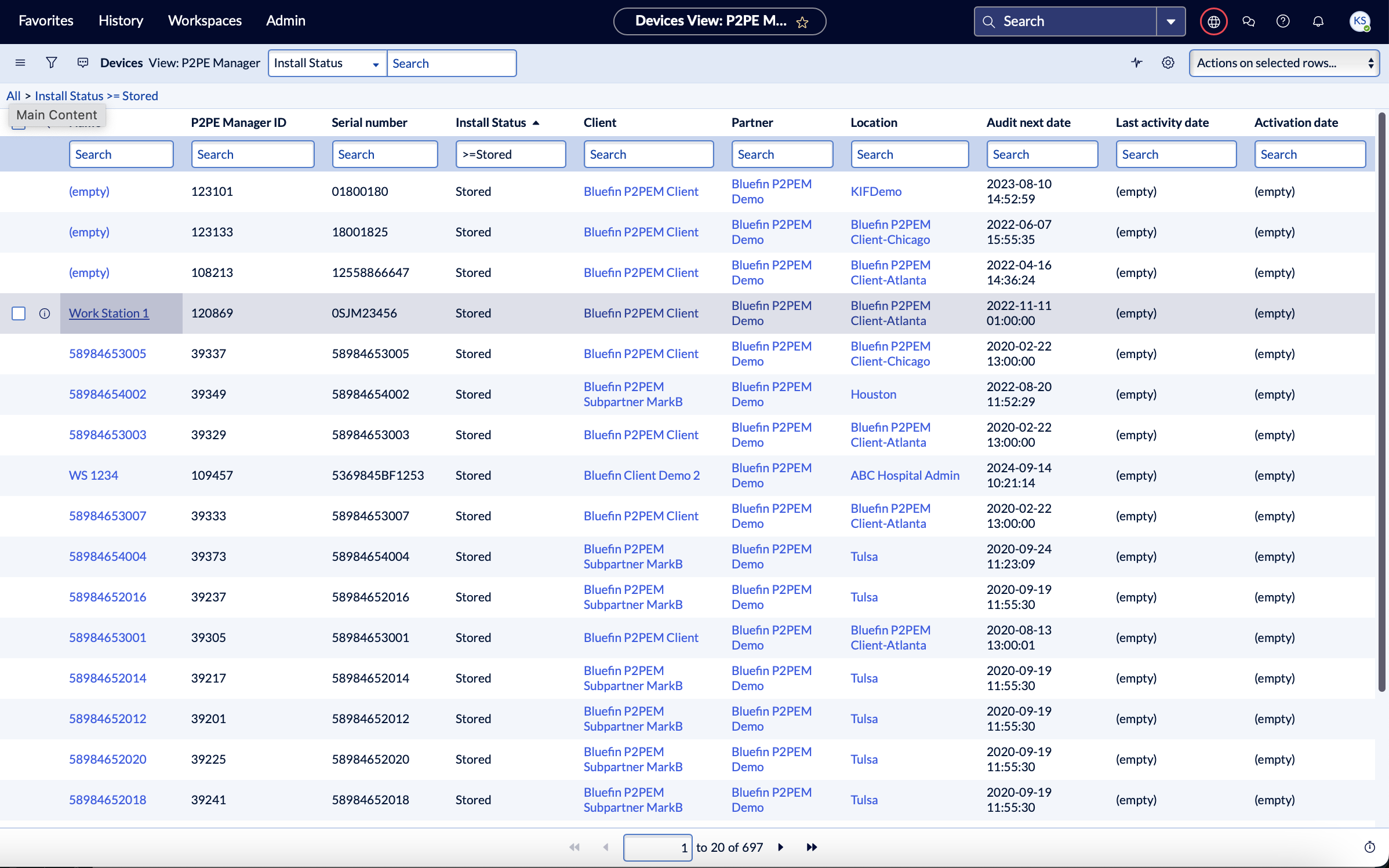 Update Device Status in ServiceNow P2PE Manager