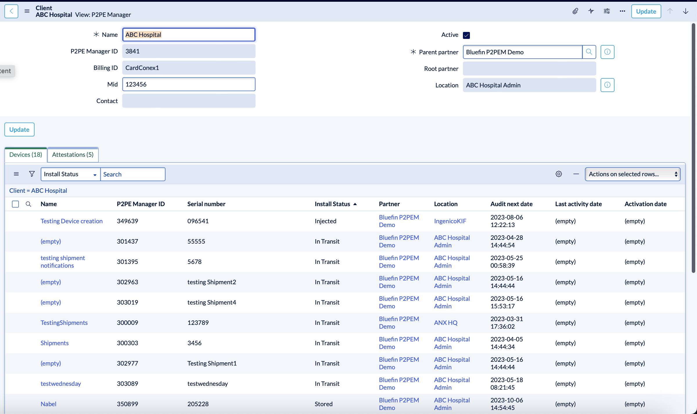 View Client Records In Servicenow P2pe Manager